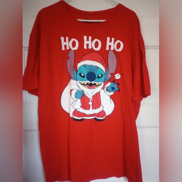 Disney | Shirts | Disney Red Stitch Christmas Shirt | Poshmark